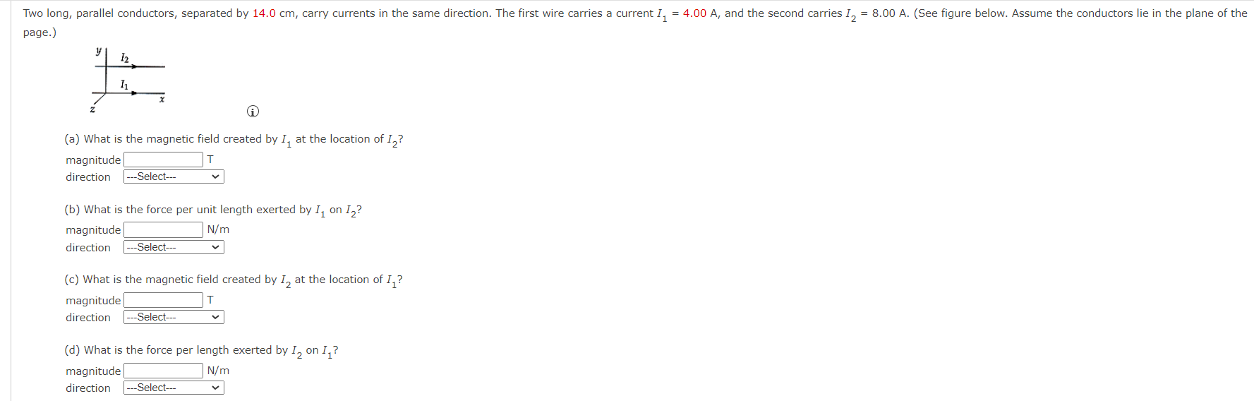 page.) (i) (a) What is the magnetic field created by | Chegg.com