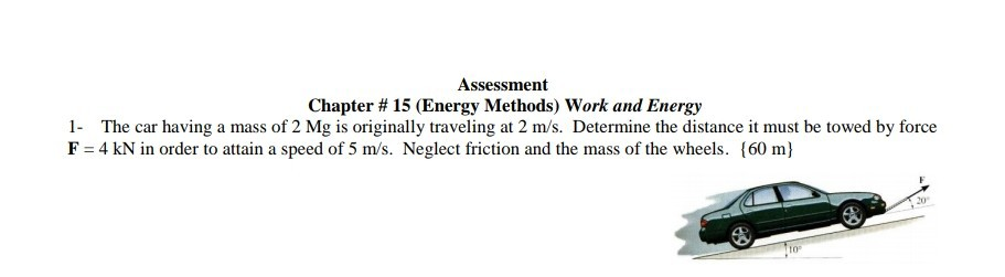 Solved Assessment Chapter # 15 (Energy Methods) Work and | Chegg.com