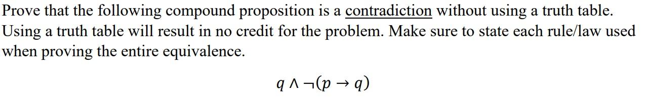 Solved Prove that the following compound proposition is a | Chegg.com