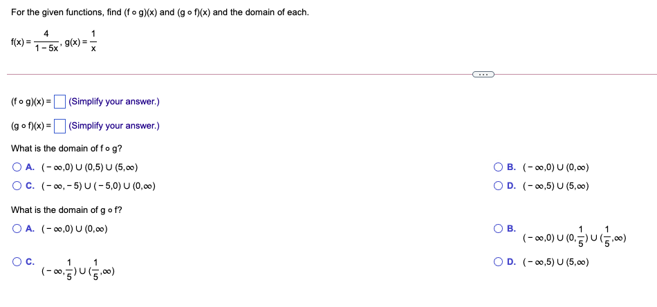 Solved For the given functions, find (fog)(x) and (gof)(x) | Chegg.com
