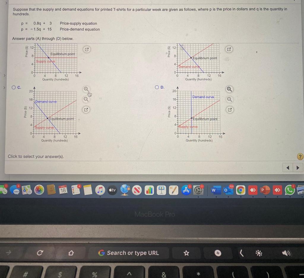Solved Suppose that the supply and demand equations for | Chegg.com