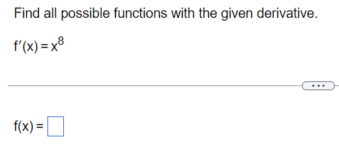 Solved Find all possible functions with the given | Chegg.com