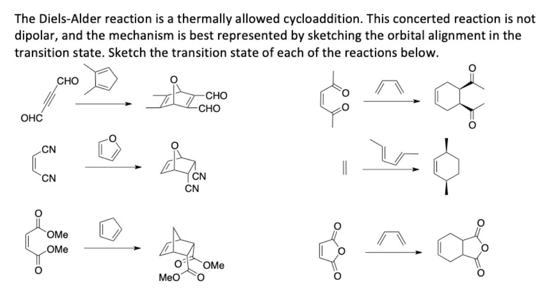 Solved The Diels-Alder reaction is a thermally allowed | Chegg.com