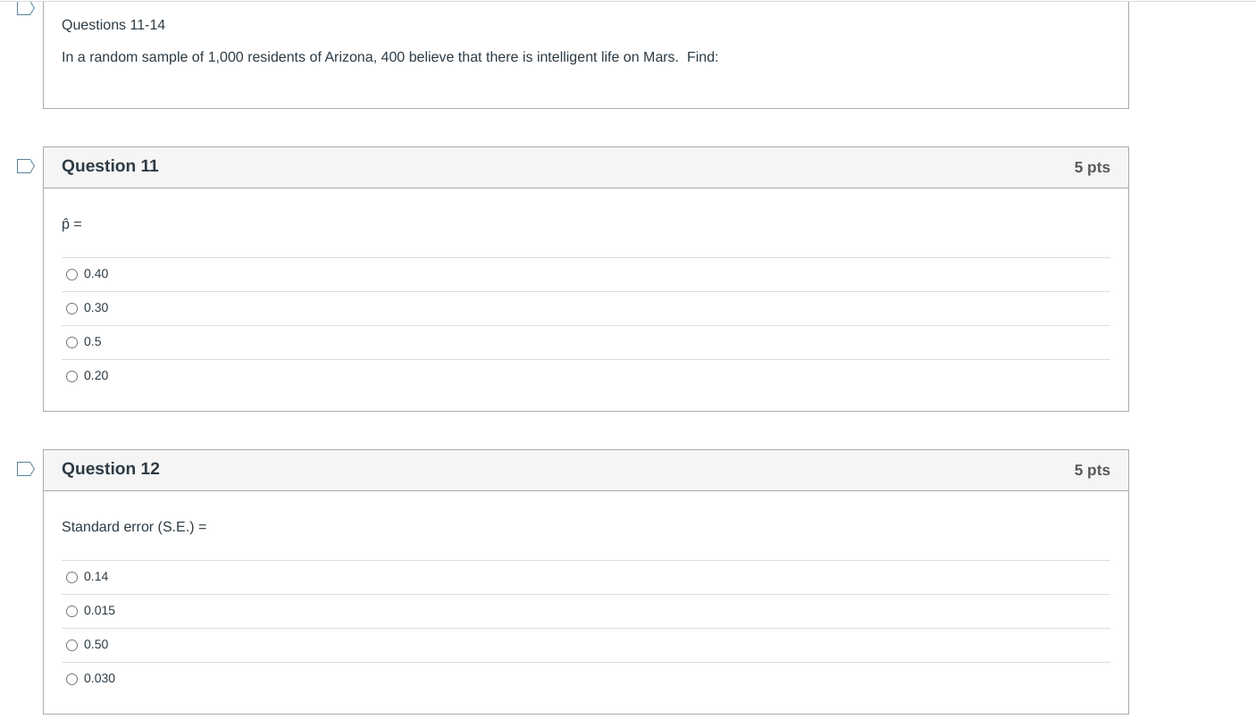 Solved Questions 11-14 In a random sample of 1,000 residents | Chegg.com