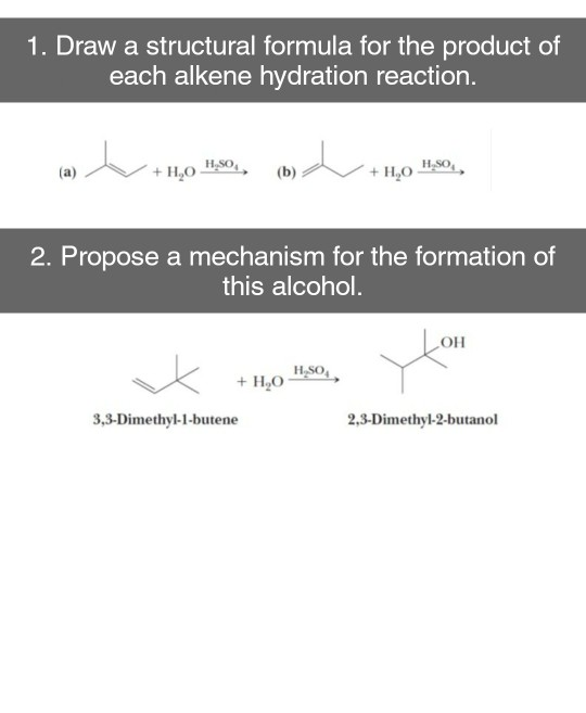 Solved 1. Draw a structural formula for the product of each | Chegg.com