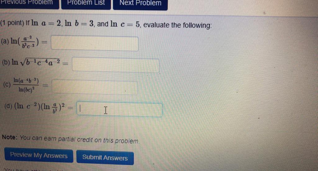 Solved Previous Problem Problem List Next Problem 1 Point 4633