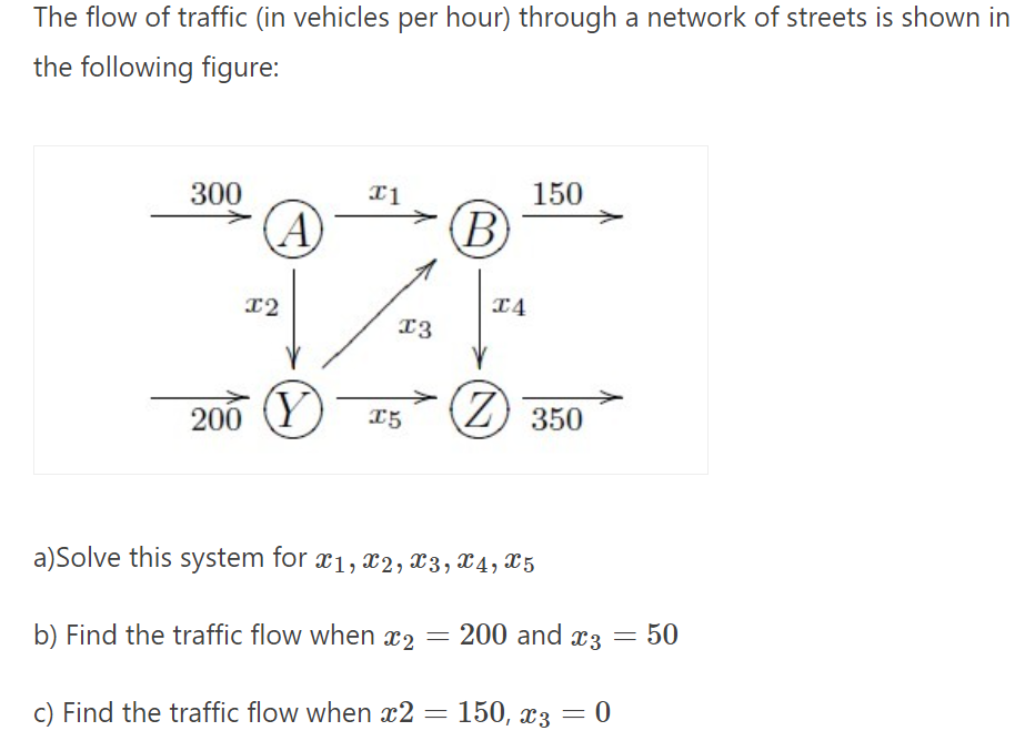Solved The flow of traffic (in vehicles per hour) through a | Chegg.com