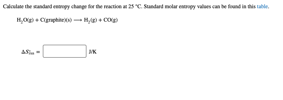 Calculate the standard entropy change for the | Chegg.com
