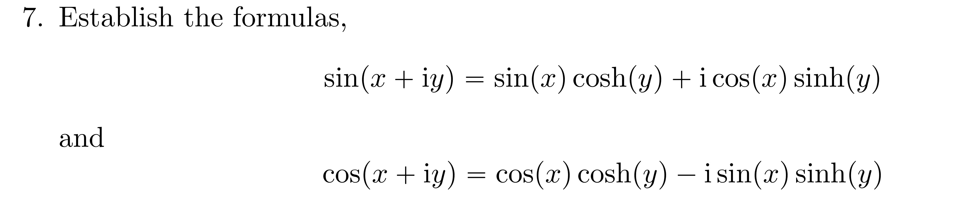 Solved 7. Establish the formulas, | Chegg.com