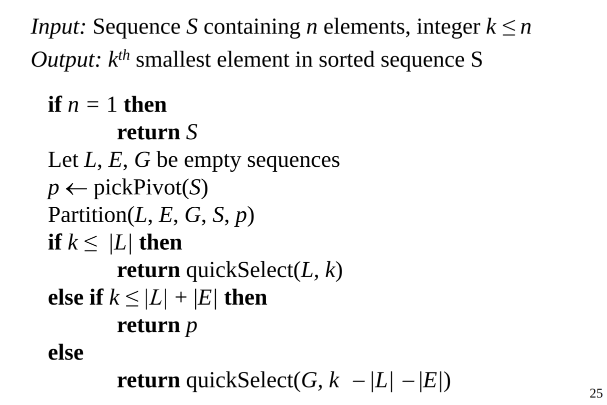 Solved Finish the TODO part of QuickSelect.java //Template | Chegg.com