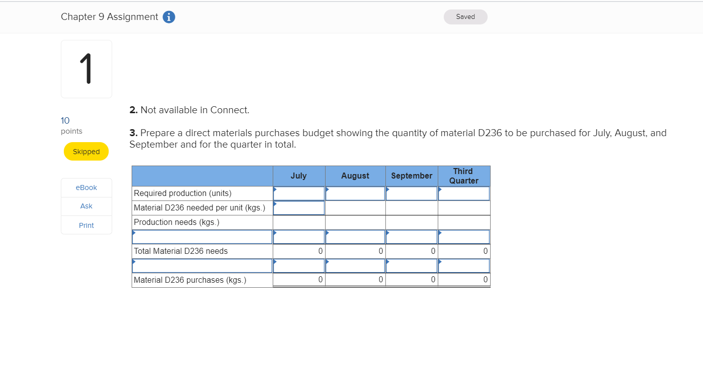 Solved Chapter 9 Assignment I Saved Problem 9 14 Production