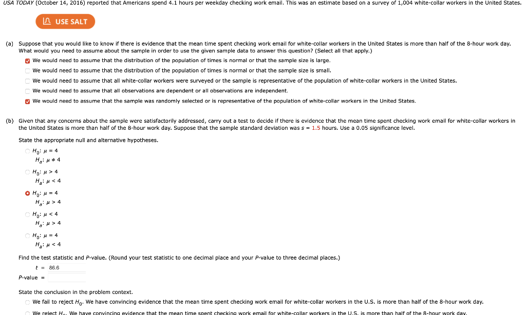 Solved What would you need to assume about the sample in | Chegg.com