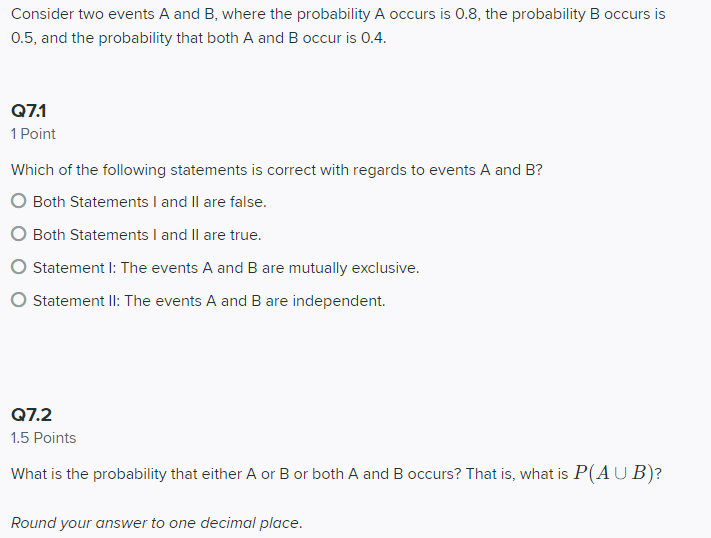 Solved Consider two events A and B, where the probability A | Chegg.com