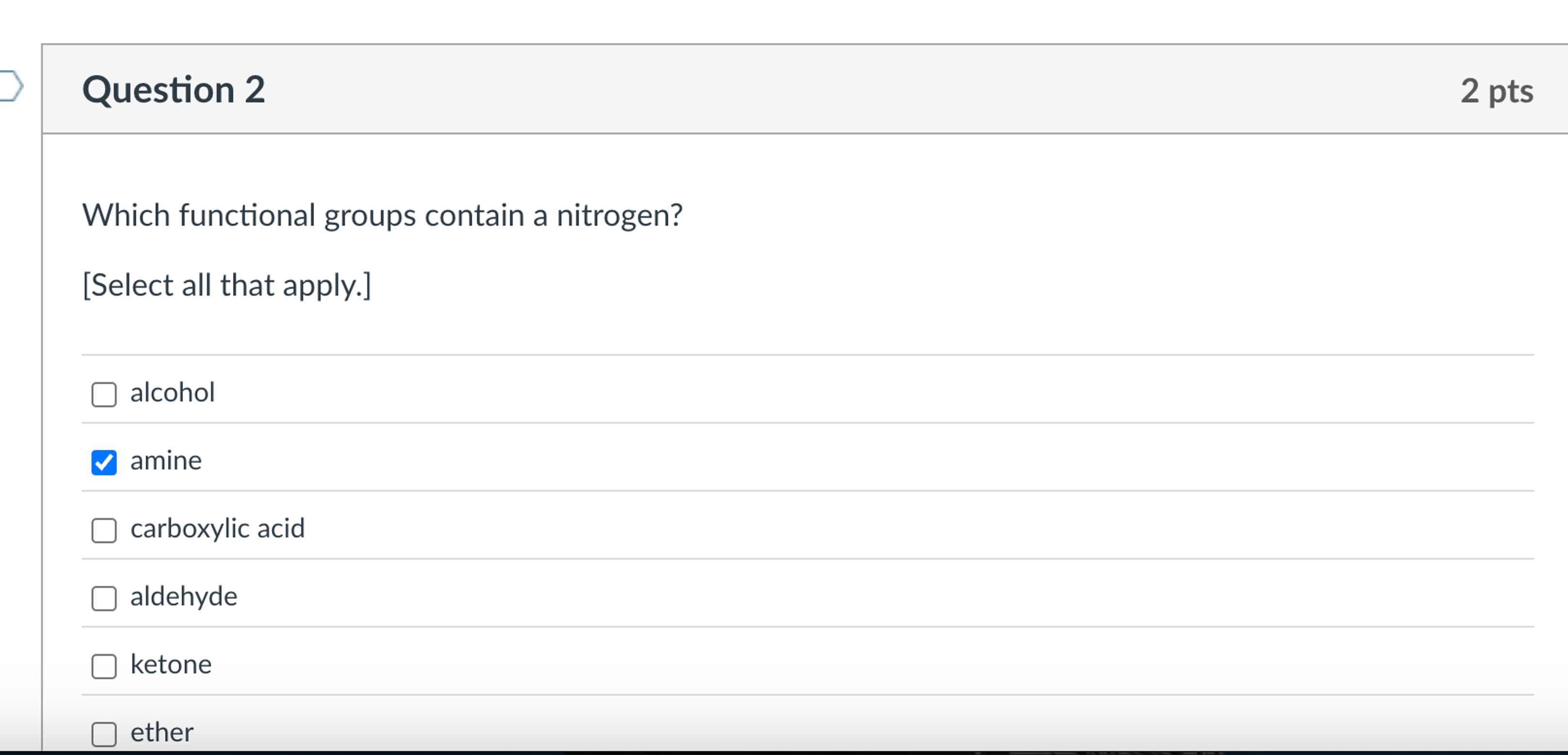 Solved Question 2Which functional groups contain a | Chegg.com