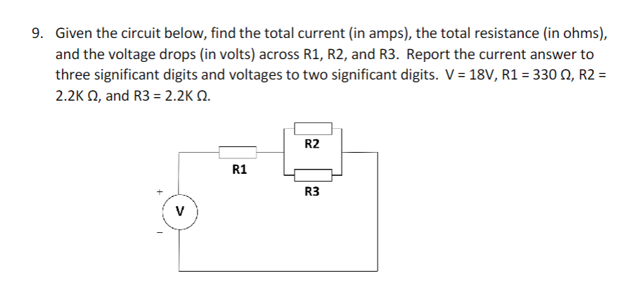 Solved Given the circuit below, find the total current (in | Chegg.com
