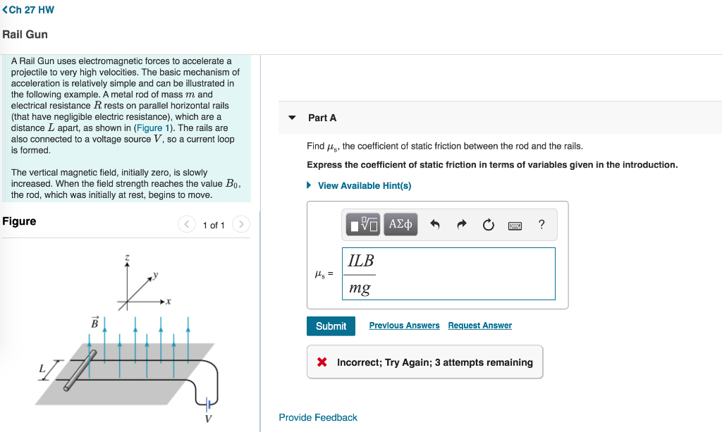 Solved A Rail Gun uses electromagnetic forces to accelerate | Chegg.com
