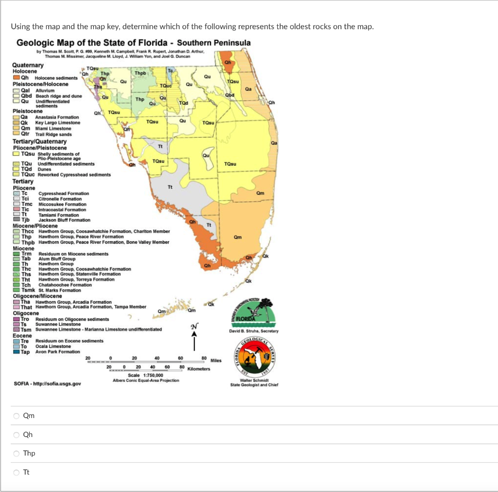Solved Thp Thp QH Tt Using the map and the map key, | Chegg.com