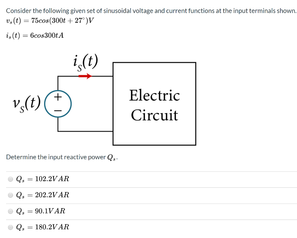 Solved Consider the following given set of sinusoidal | Chegg.com