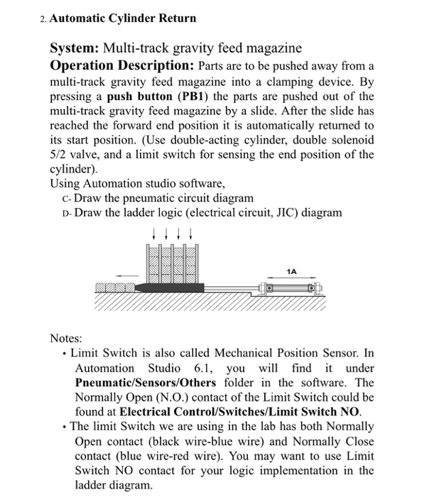 2. Automatic Cylinder Return System: Multi-track | Chegg.com
