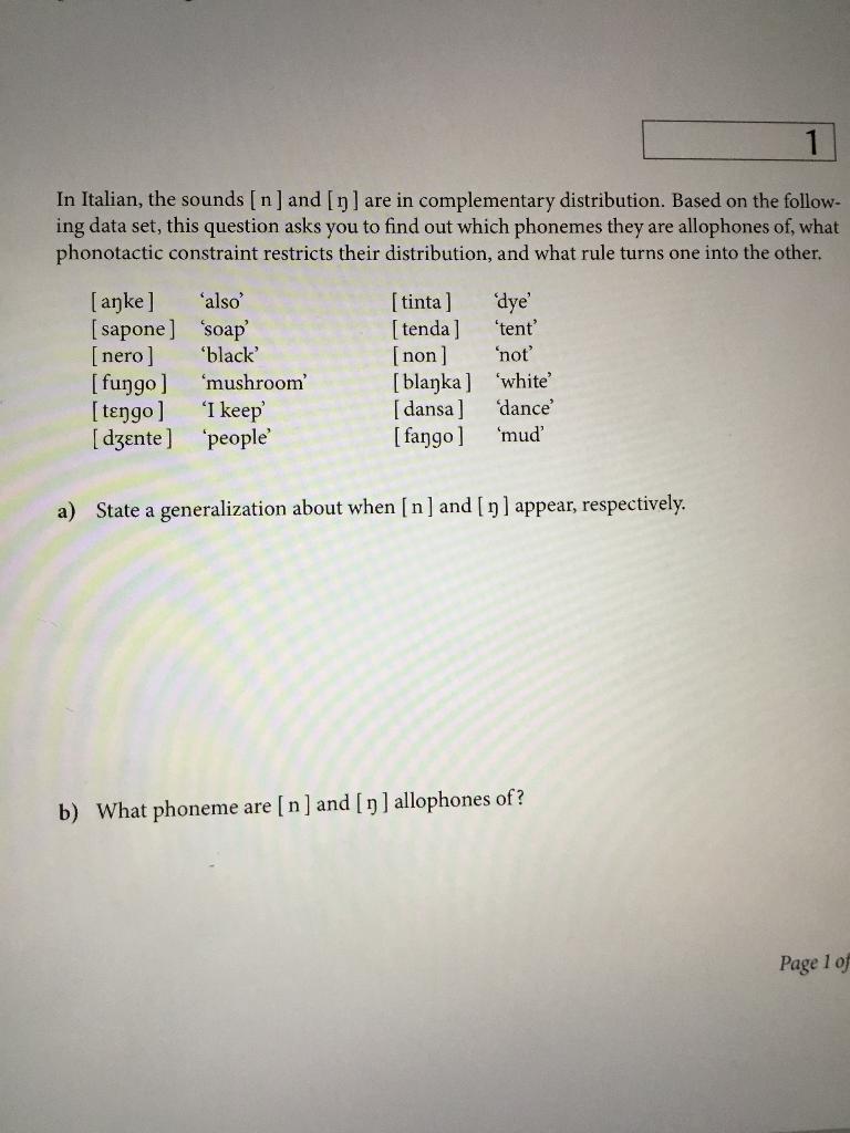 C) State a phonetic constraint that prohibits the | Chegg.com