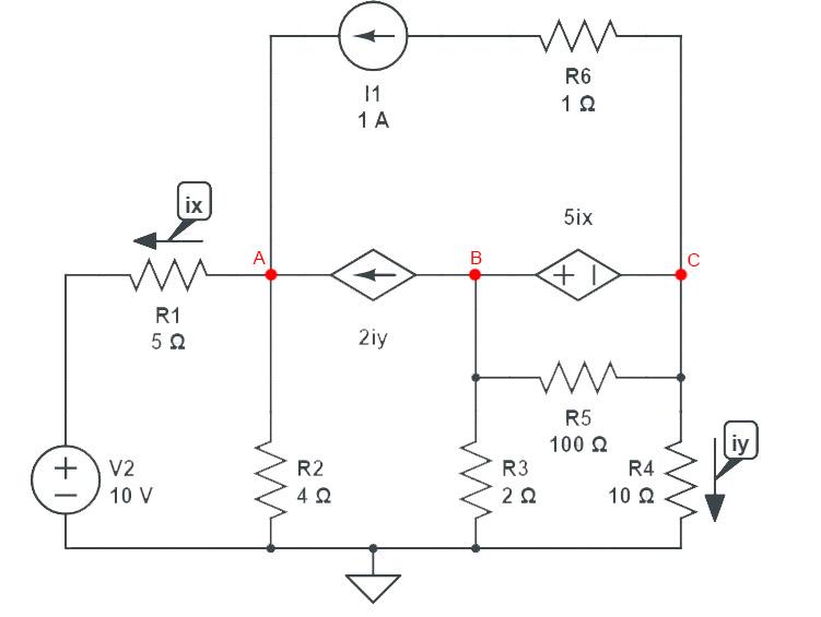 Solved "setup the KCL equations for the nodes | Chegg.com