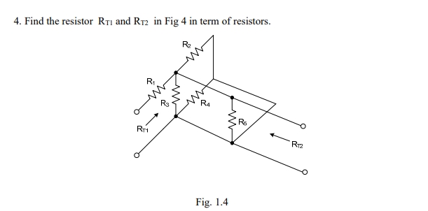 Solved Find the resistor RT1 ﻿and RT2 ﻿in Fig 4 ﻿in term of | Chegg.com