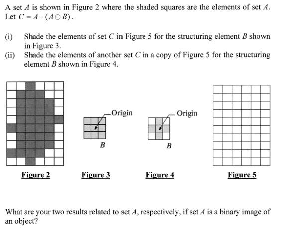 Solved A set A is shown in Figure 2 where the shaded squares | Chegg.com