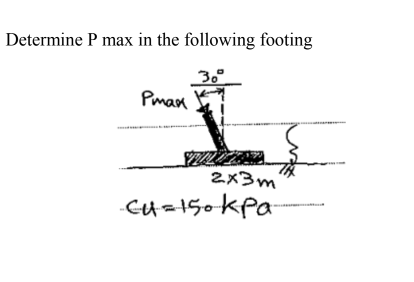 Solved Determine P max in the following footing 3. Pmax 2x3 | Chegg.com