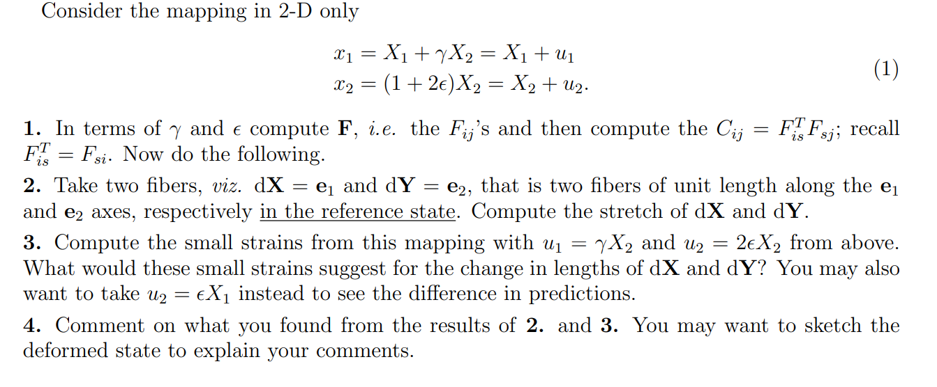 Solved Consider the mapping in 2−D only | Chegg.com