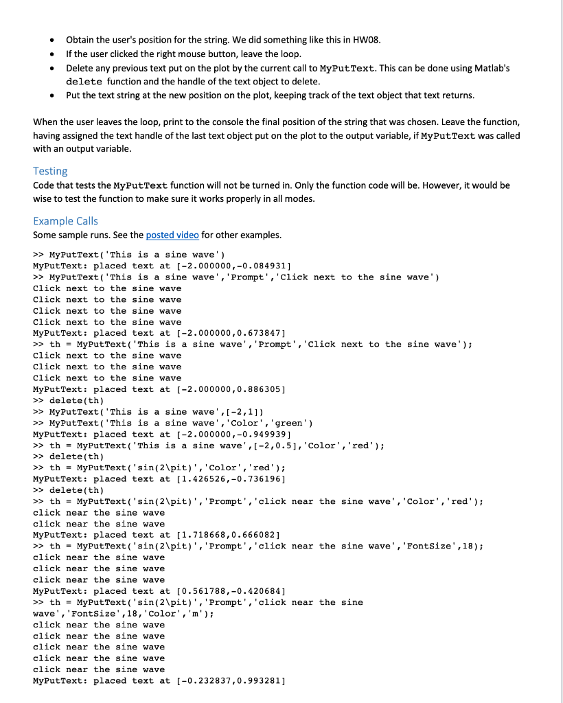 Matlab Project Text Labeling Interactive Tool Write a | Chegg.com