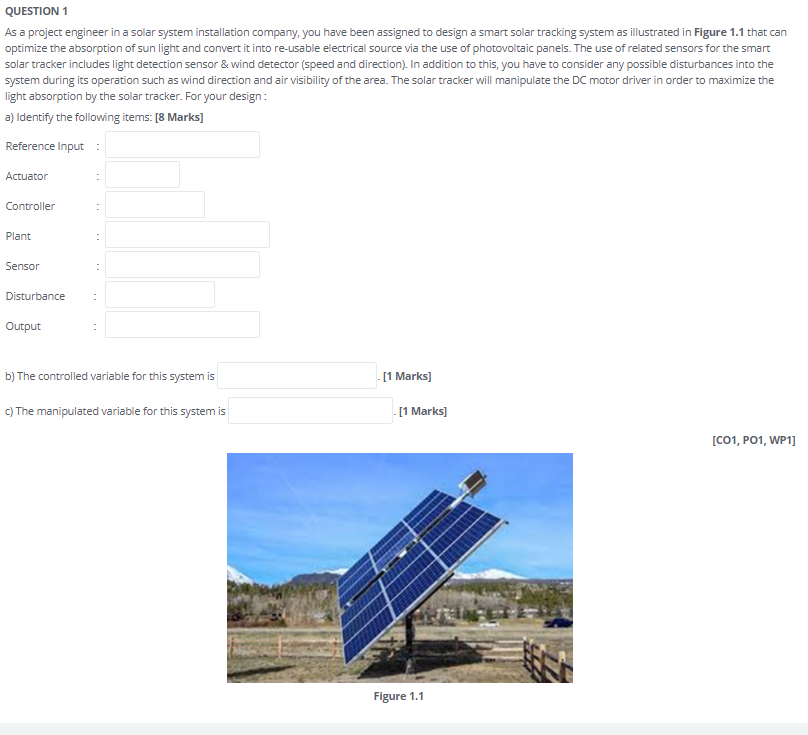 Solved QUESTION 1 As a project engineer in a solar system | Chegg.com