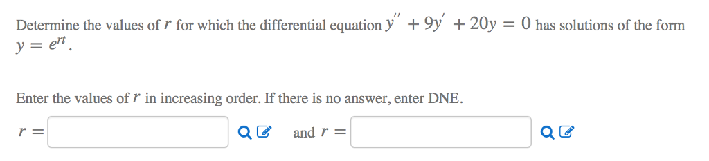 Solved Determine the values of r for which the differential | Chegg.com