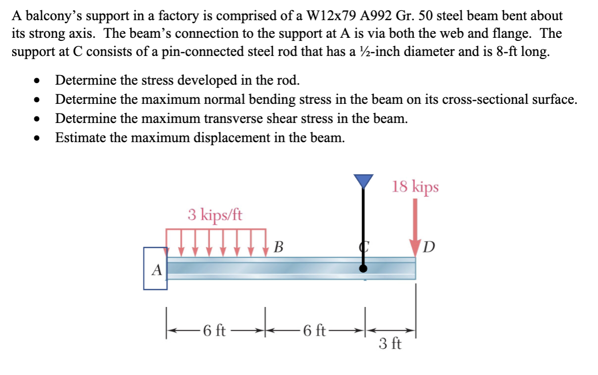 A balcony's support in a factory is comprised of a | Chegg.com