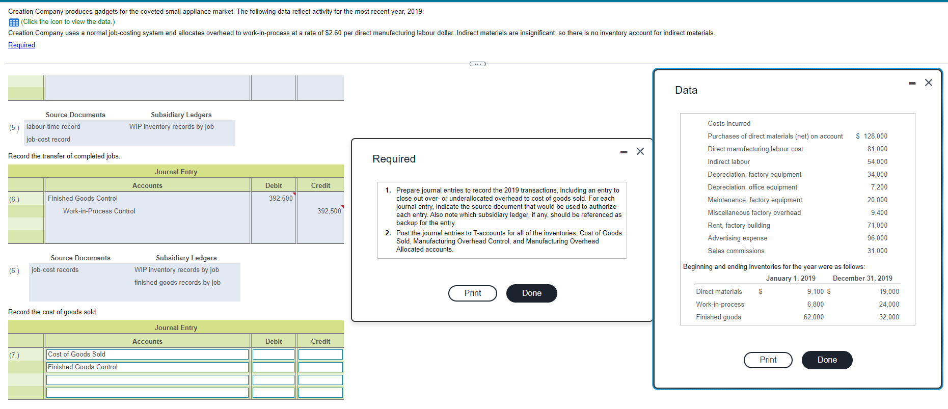 Solved Please do the journal entries for cost of goods sold, | Chegg.com