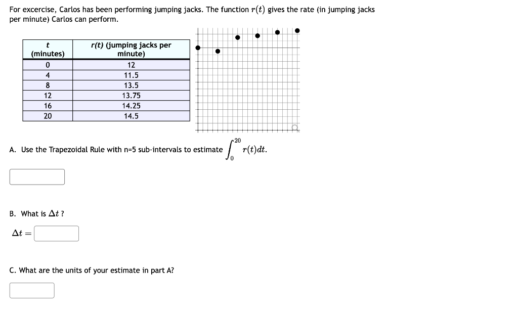 Solved For excercise, Carlos has been performing jumping | Chegg.com