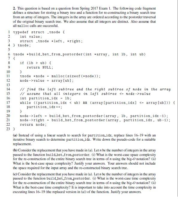 Solved 2 8 2. This question is based on a question from | Chegg.com