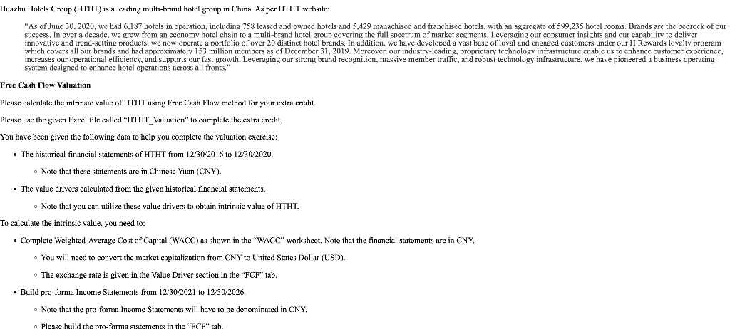 Huazhu Hotels Group (HTHT) is a leading multi-brand | Chegg.com