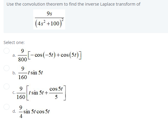 Solved Use the convolution theorem to find the inverse | Chegg.com