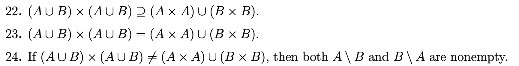 Solved Prove or disprove. A, B, C and D range over sets. | Chegg.com