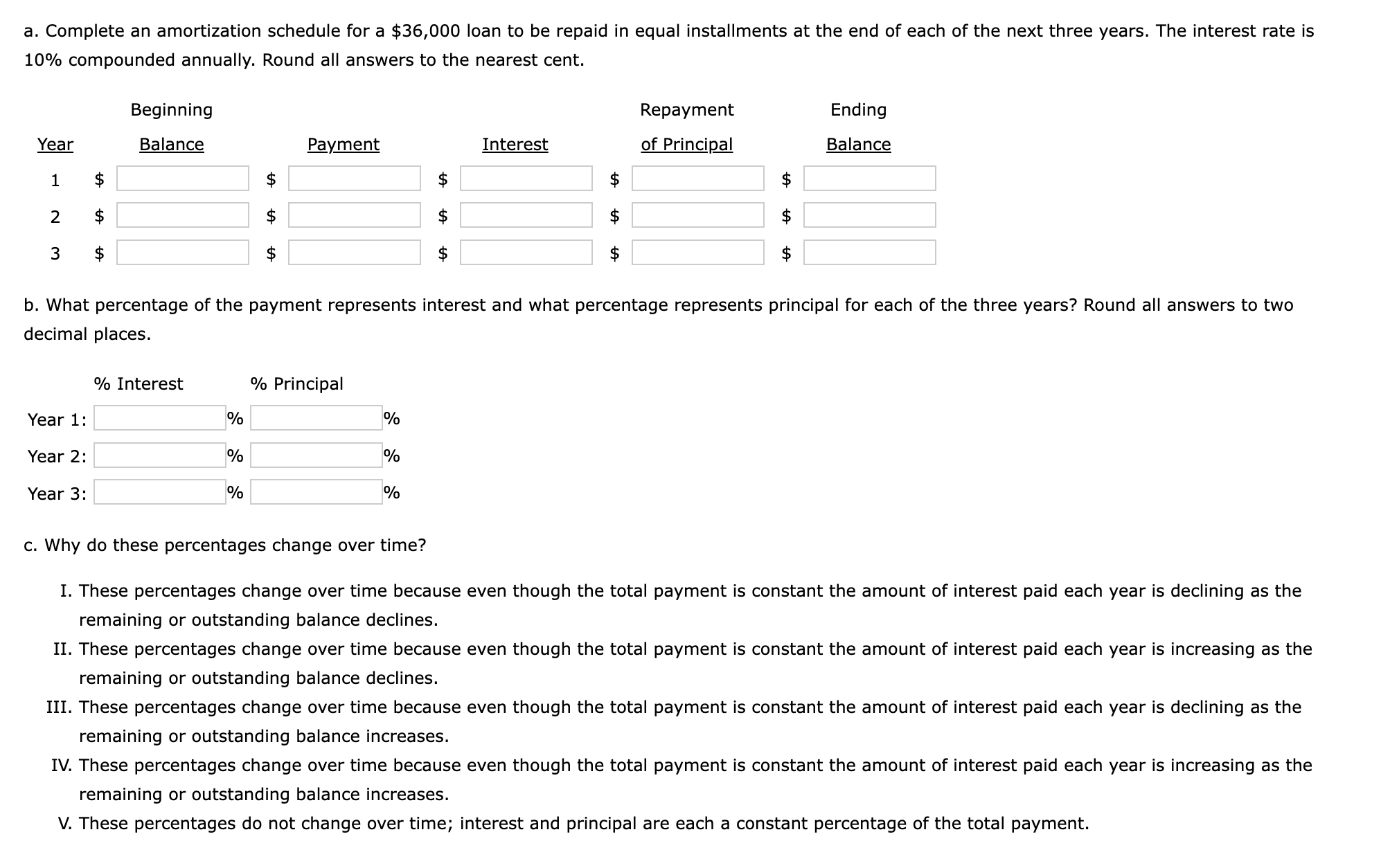 Solved a. ﻿Complete an amortization schedule for a $36,000 | Chegg.com