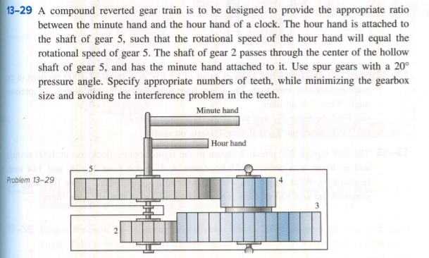 Solved 13-29 A compound reverted gear train is to be | Chegg.com
