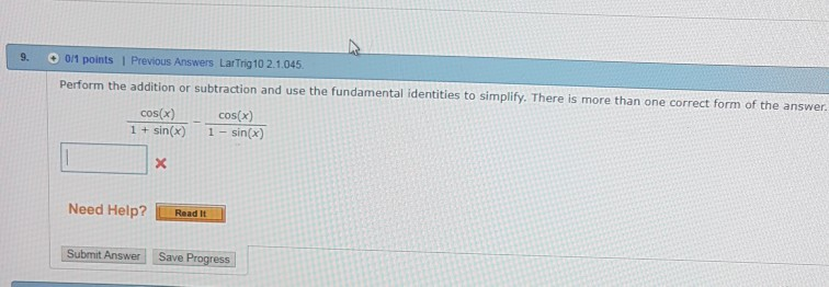Solved +-12 points LarTrig10 2.2.037 Verify the identity. | Chegg.com Solved +-12 points LarTrig10 2.2.037 Verify the identity. | Chegg.com