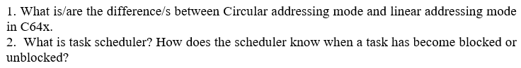 Solved 1. What is/are the difference/s between Circular | Chegg.com