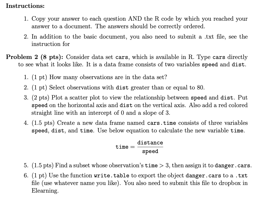 Solved Instructions: 1. Copy your answer to each question | Chegg.com