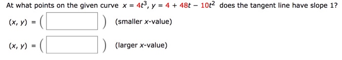 Solved At what points on the given curve x = 4t^3, y = 4 + | Chegg.com