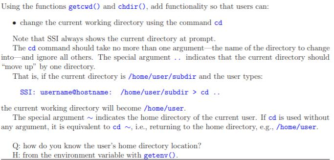 Using the functions getcwd() and chdir(), add | Chegg.com