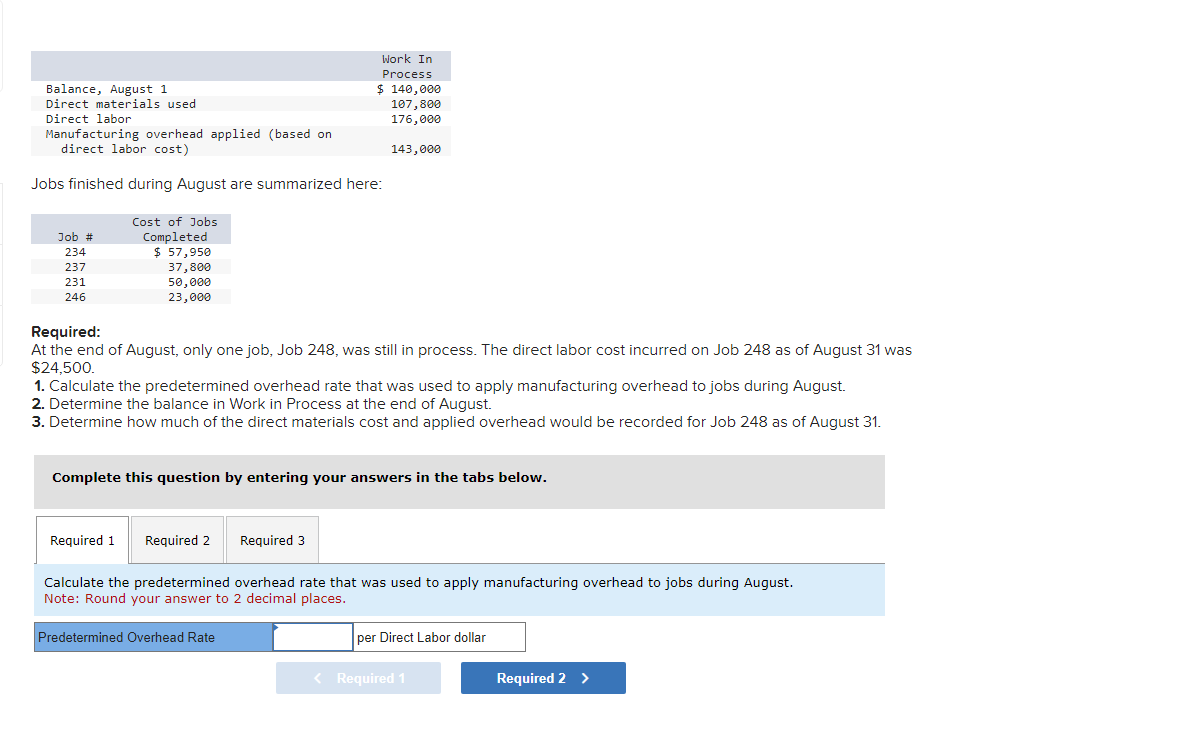 Solved Determine the balance in Work in Process at the end | Chegg.com