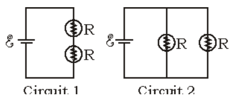Solved Two circuits are constructed using identical, ideal | Chegg.com
