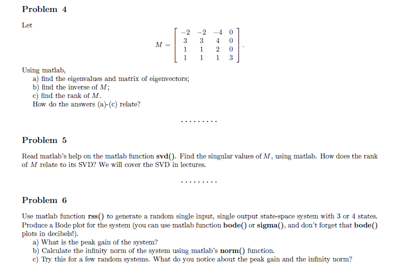 Solved А B Problem 1 For the system G(3) write out the | Chegg.com
