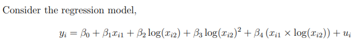 Solved Consider the regression model, Yi = Bo + B12,1 + B2 | Chegg.com